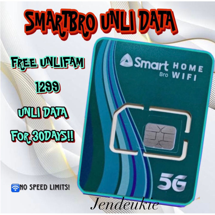 PLDT/SMART BRO PREPAID WIFI SIM WITH 30 DAYS UNLI DATA | Lazada PH