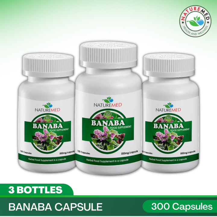 3 Bottles BANABA CAPSULE | 100 Capsules/Bottle | Kidney Problems ...