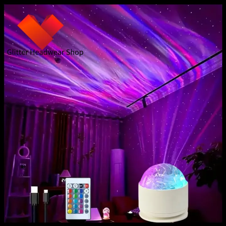 GHS 16 Colors Ocean Wave Aurora Lamp with Remote Control RGB Atmosphere ...