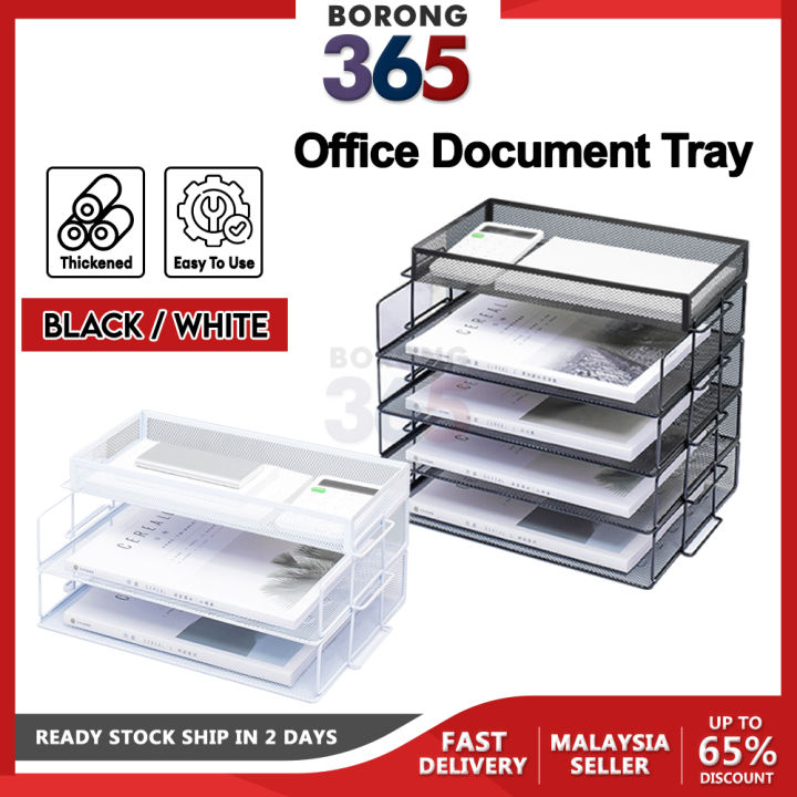Borong365 Rak File Besi Document Storage Rack 办公室置物架 Document Tray ...