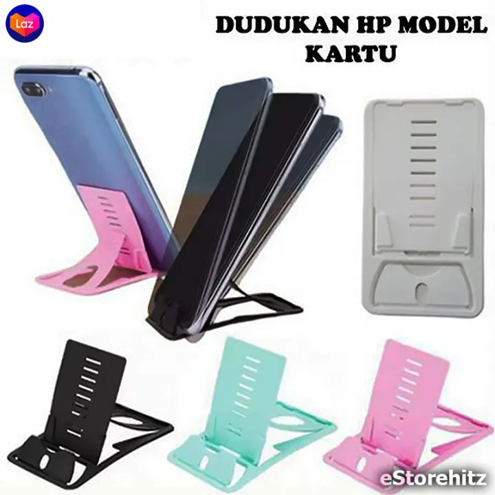 Stand Card Phone Holder Dudukan HP Lipat Standing Docking Model Kartu ...