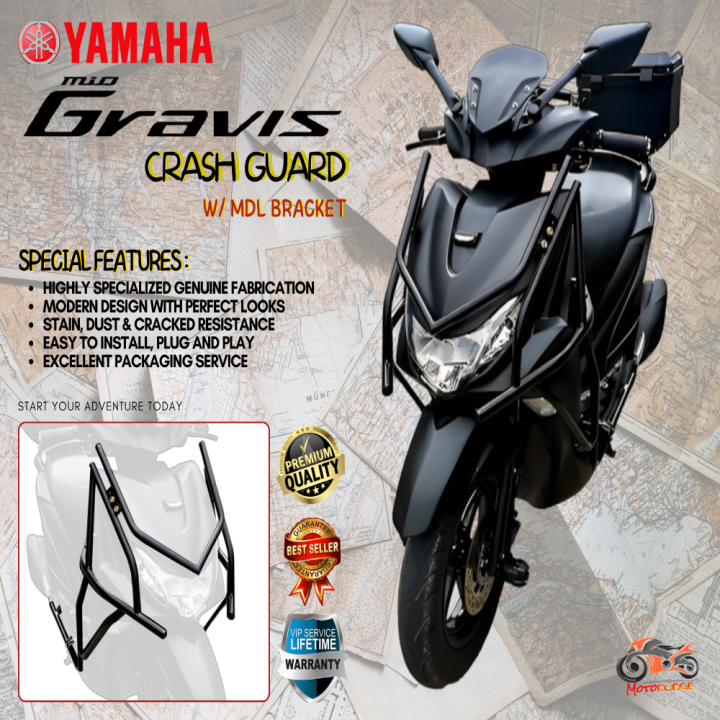 YAMAHA MIO GRAVIS 125 - MOTODODGE SUPER HEAVY DUTY FULL CRASH GUARD ...