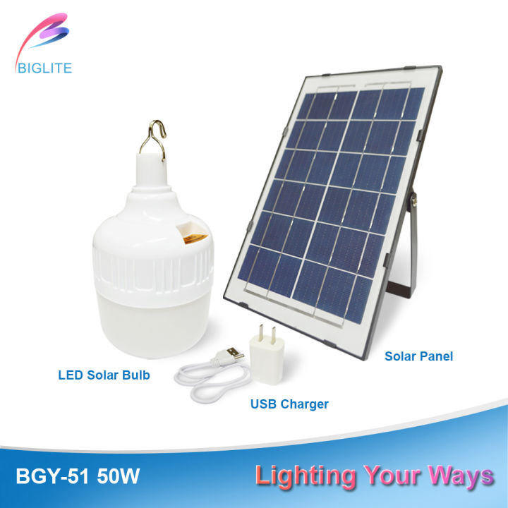 BIGLITE BGY-51 50W DL, LED SOLAR BULB,USB RECHARGEBLE | Lazada PH