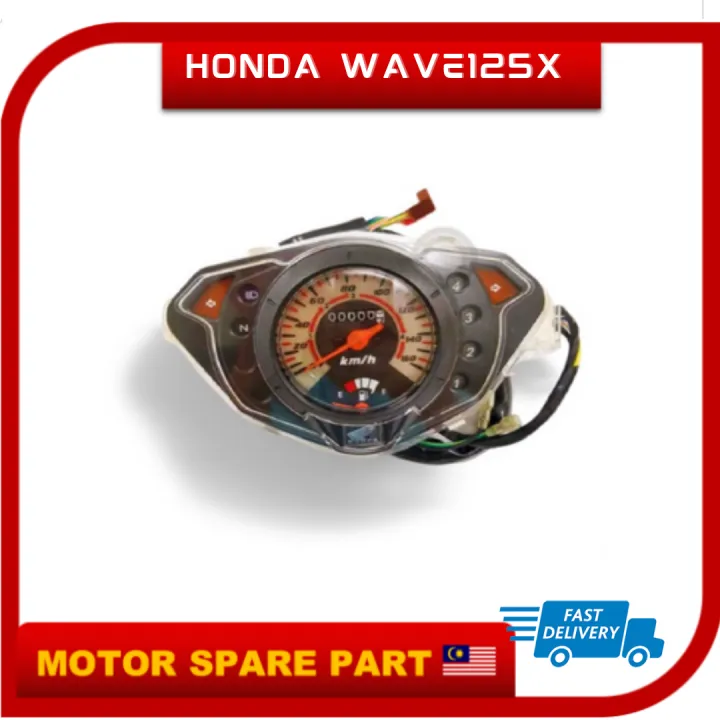 HONDA WAVE125X METER ASSY SPEEDOMETER SPEEDO METER ASSY JARUM MINYAK ...