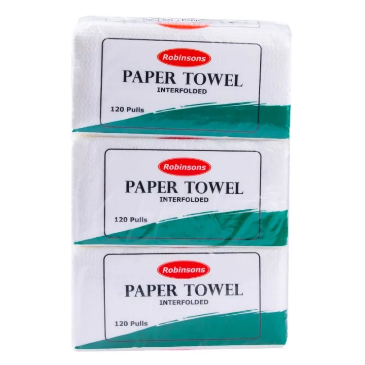 Robinsons Interfolded Kitchen Towel 1-Ply 120 Pulls x 3s | Lazada PH