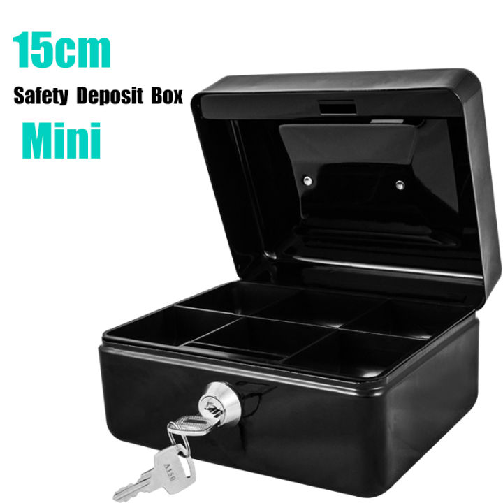 Safe 15cm Small Safe Portable Safe With Key Cash Lockable Household ...