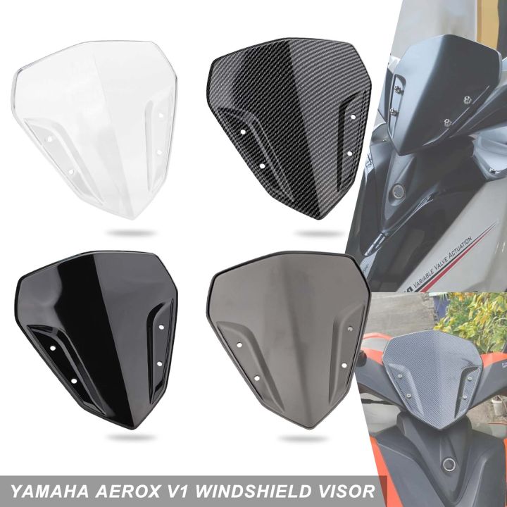Aerox 155 Windshield Visor Smoke Matte Carbon Clear fit for AEROX 155 ...