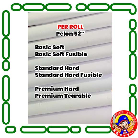 PER ROLL Pelon Interlining Non Woven (SOFT / HARD / TEARABLE / FUSIBLE ...