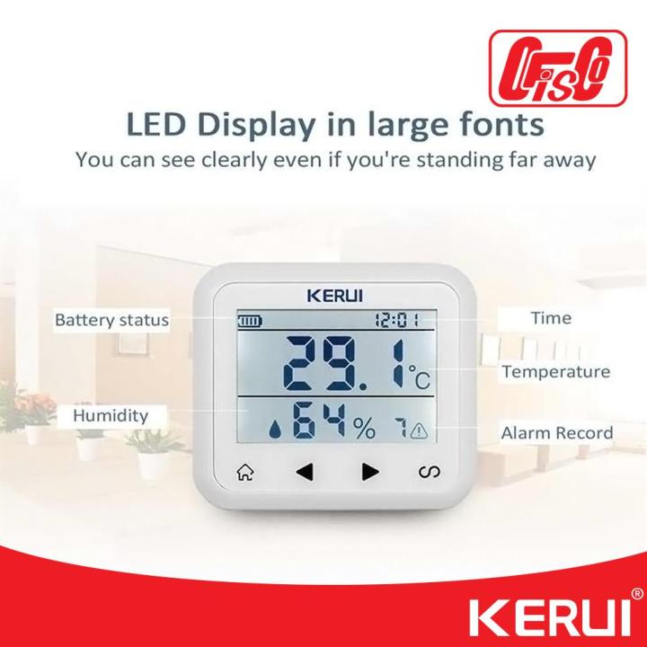 KERUI TD32 LED Display Adjustable Temperature Thermometer and Humidity ...