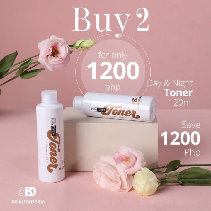 Buy 2 BEAUTeDERM Day and Night Toner 120ml for 1200php only! | Lazada PH
