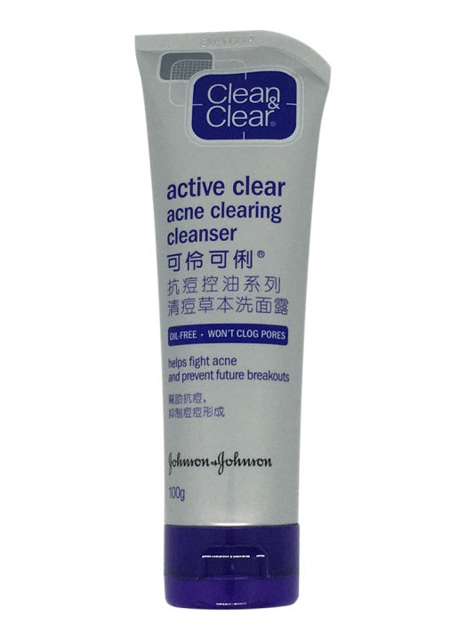 Clean & Clear Active Clear Acne Clearing Cleanser 100g | Lazada