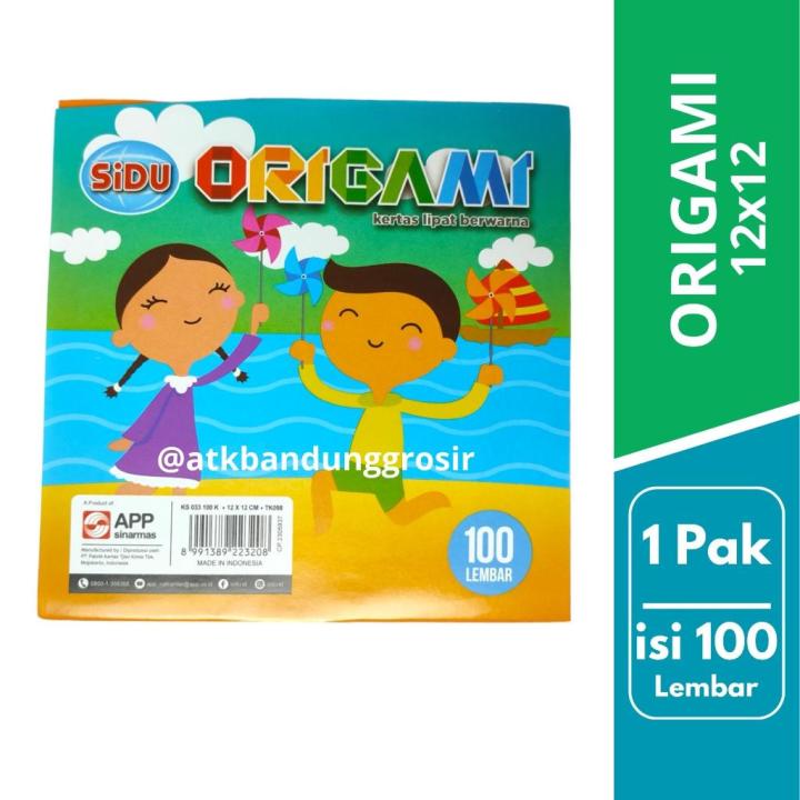 Kertas Origami Kertas Lipat Sinar Dunia Origami 12x12 isi 100 Lembar ...