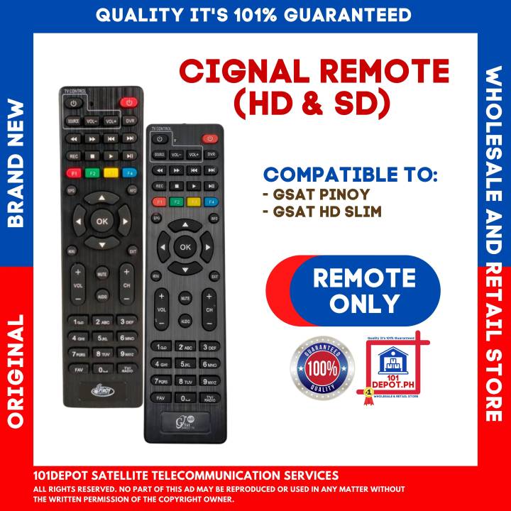 GSAT PINOY (Green Box) / GSAT HD SLIM (Gold Box) (REMOTE ONLY) | Lazada PH