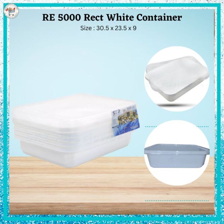 RE 5000 Rectangular White Container / Food Keeper / Food Storage ...