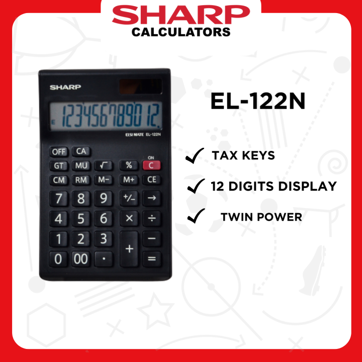 Sharp Semi Desktop Calculator EL-122N | Lazada PH