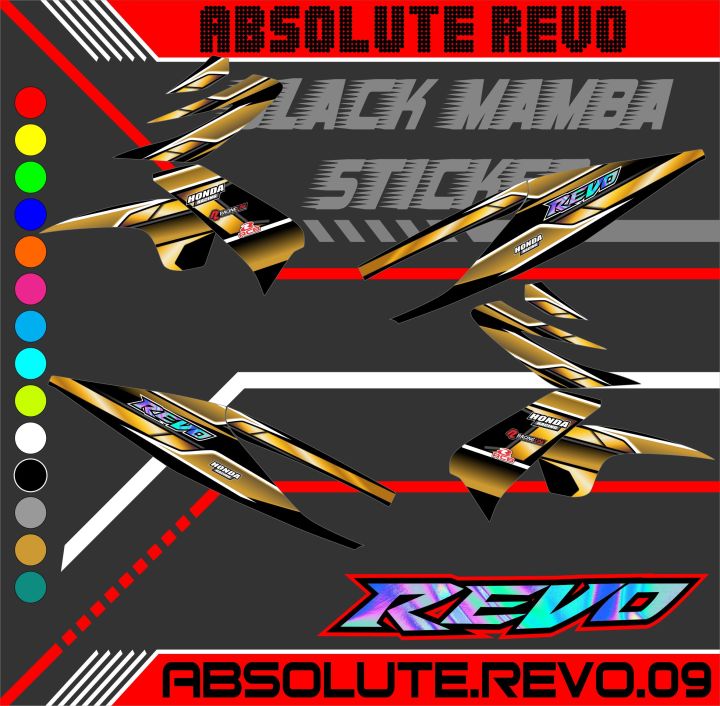Striping Sticker Revo Absolute - Stiker Lis Variasi Revo 2010-2013 ...