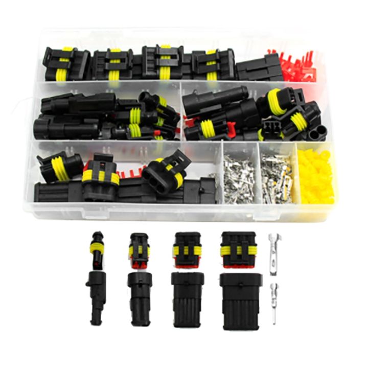 Waterproof Connectors Kit Automotive Solder Wire Quick Connector Electrical in Car Wiring Auto ...
