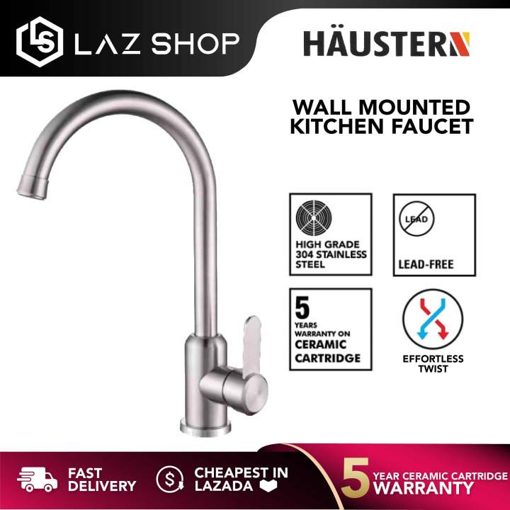 Haustern Pillar Mounted Faucet | HT-STIQ-501/UP-SS | Wall Mounted ...