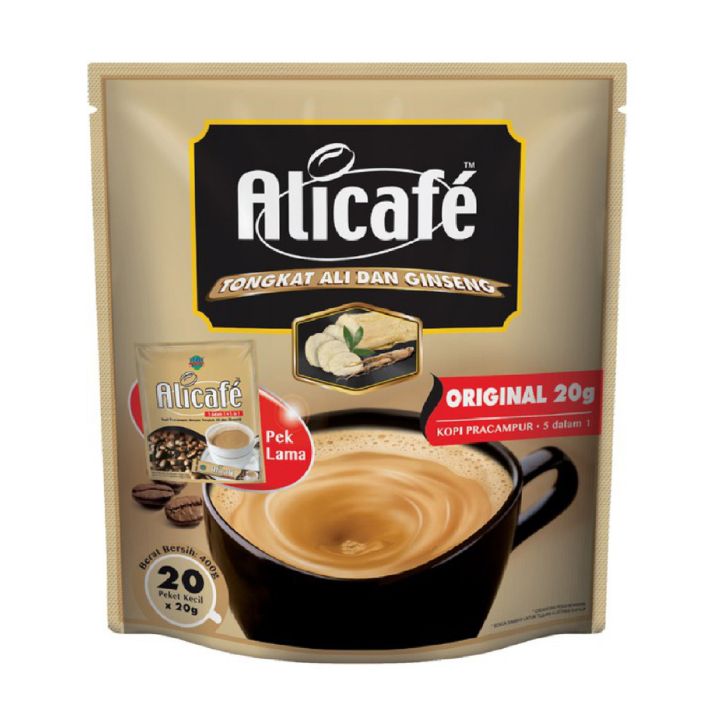 Alicafe Tongkat Ali dan Ginseng 5 in 1 Premix Coffee - Original (20's x ...