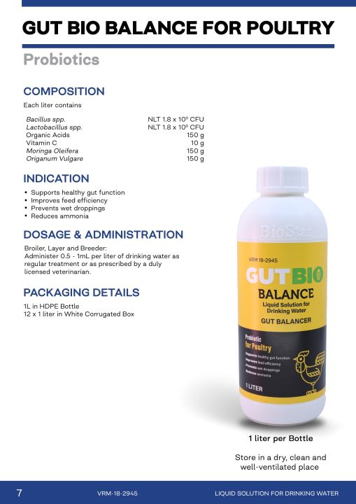 BIOSTAR GUTBIO BALANCE LIQUID SOLUTION FOR DRINKING WATER ( GUT ...