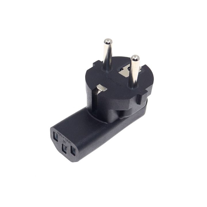 IEC320 C13 to Standard 3 Prong European Schuko CEE 7 Right Angle Plug ...