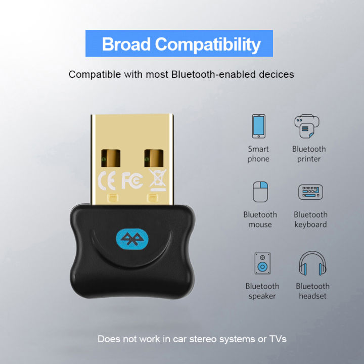 Bluetooth 5.0 USB Dongle Adapter Music Receiver Wireless Mini USB ...