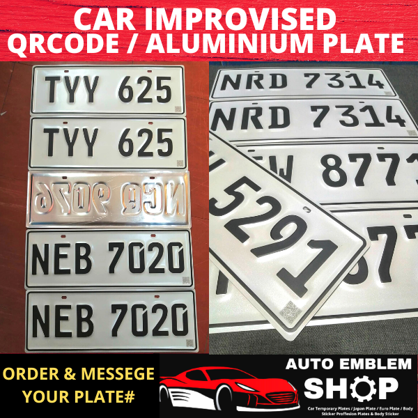 CAR ORIGINAL ALUMINIUM / GALVANIZED PLATE / FREE LAYOUT CUSTOMIZED ...