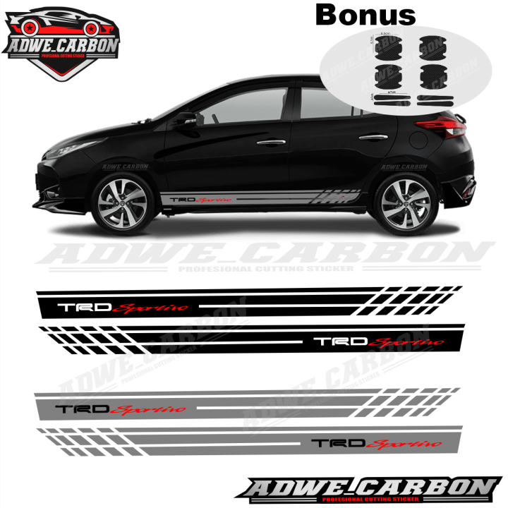 stiker sticker mobil toyota yaris side body list mobil yaris bonus ...