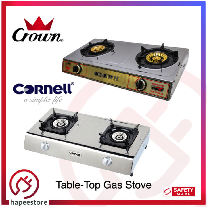 CROWN / CORNELL 318 Table Top Gas Stove (LPG/PUB) / CGS-P1102SSD (LPG ...