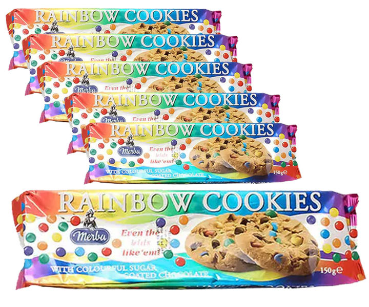 Merba Cookies (150g-200g) - Rainbow / Brownie / Apple Pie / Nougatelli ...