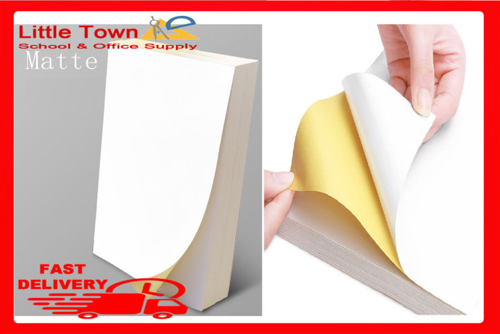 Satin Sticker Paper Adhesive Matte Size A4 / Long | Lazada PH