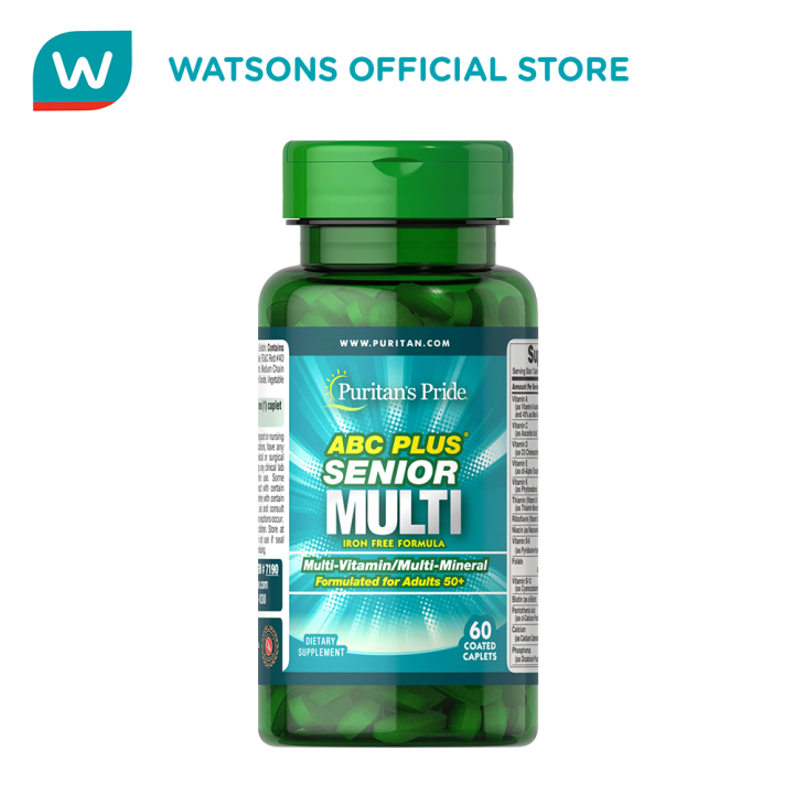 PURITAN'S PRIDE ABC Plus Senior Multivitamin 60 capsules | Lazada PH