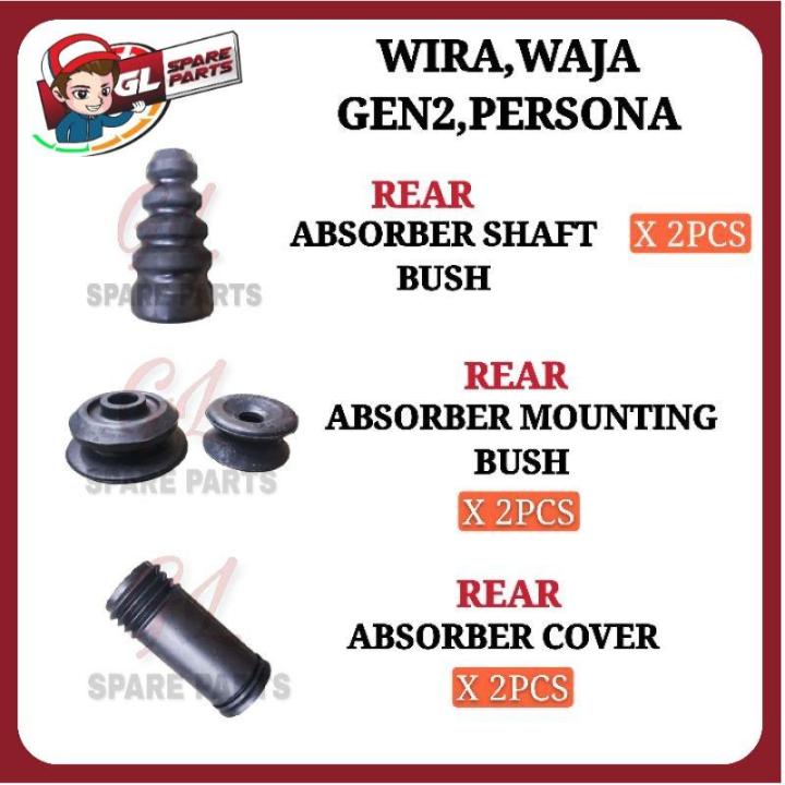 ABSORBER BUSH KIT SET (REAR) PROTON WIRA WAJA GEN2 PERSONA (ABSORBER ...
