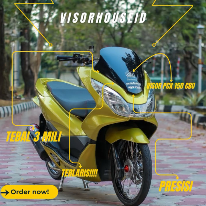 Visor Pcx 150 CBU thailand - visor pcx 150 standar - winshield pcx 150 ...