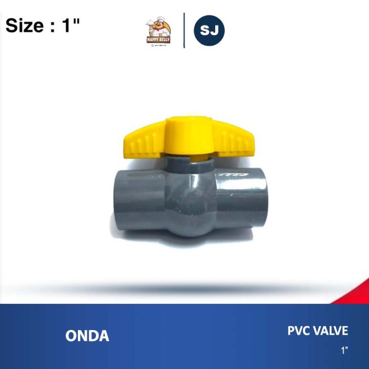 Ball Valve / Stop Kran / Keran Polos PVC Onda PVBG 1" plastik | Lazada Indonesia