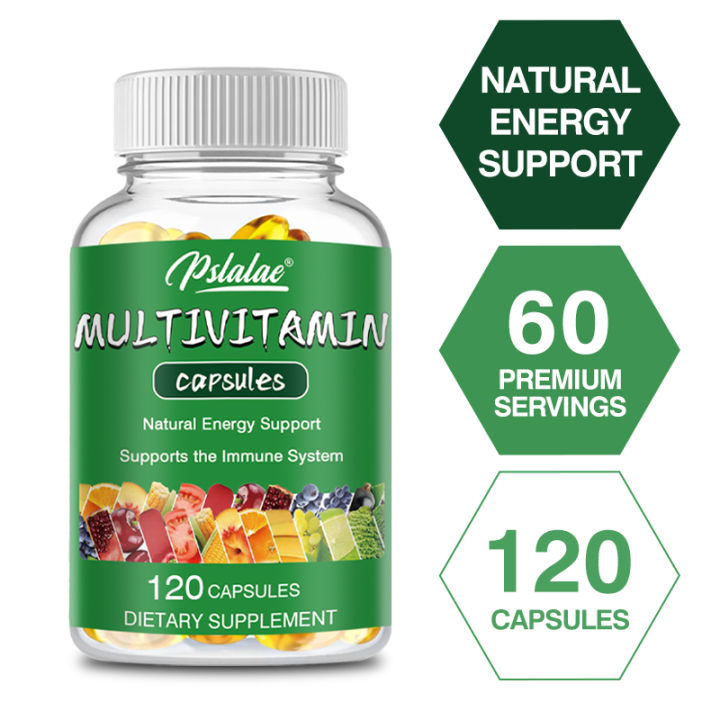 Pslalae Multivitamin & Minerals Capsules Supplement Multi-Vitamins ...