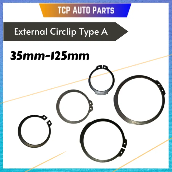 External Circlip Type A 35-125mm Black Shaft Clip Elastic Retaining ...