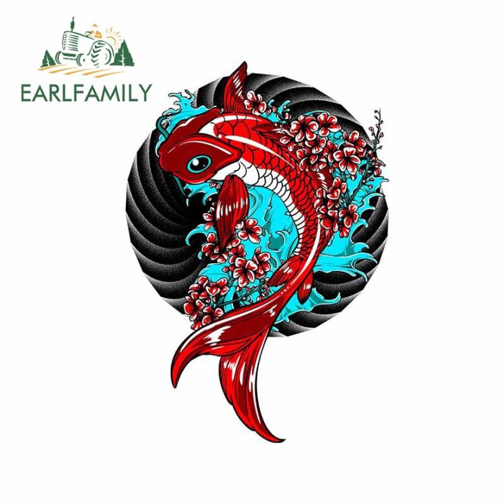 EARLFAMILY 13cm for Koi Fish Car Sticker Personality Vinyl Waterproof ...