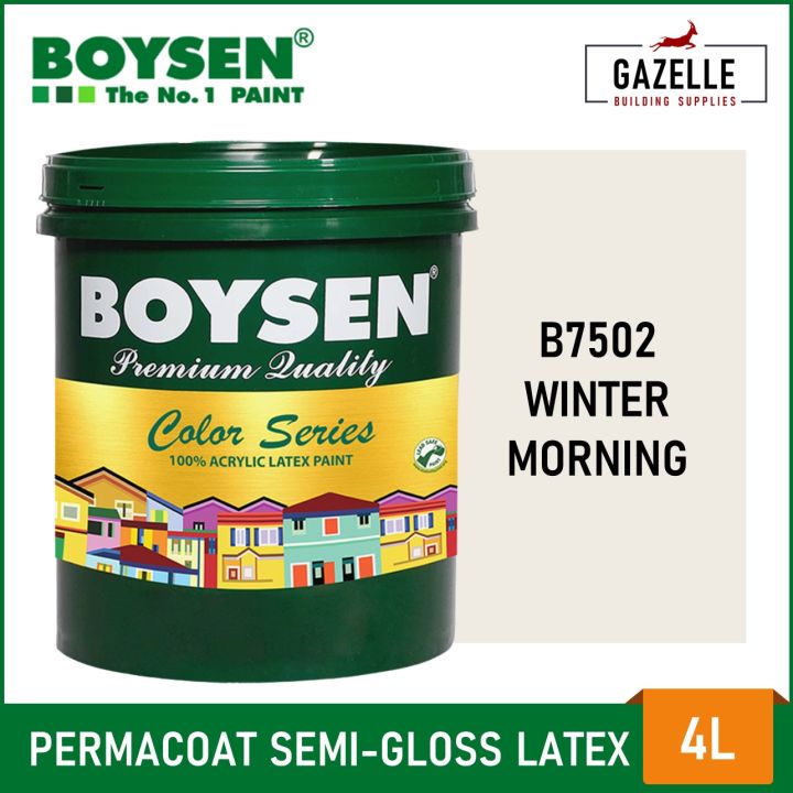 Boysen Color Series Permacoat Semi-Gloss Latex Winter Morning B7502 ...