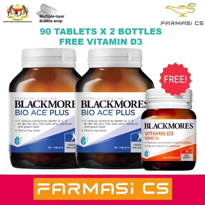 BLACKMORES Bio ACE Plus 90 tablets x 2 bottles EXP:01/2025 FREE Vitamin ...