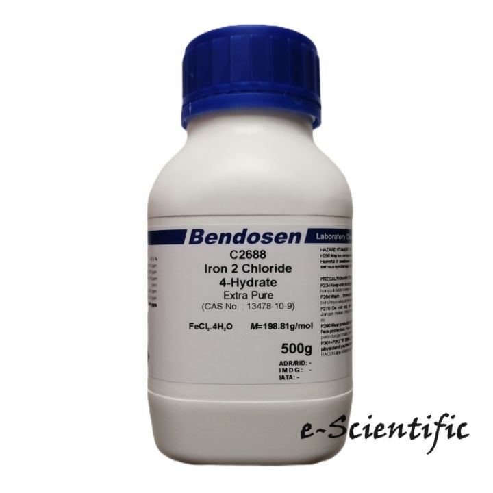 Iron 2 chloride Tetrahydrate Extra Pure, 500g, BENDOSEN [CAS No. 13478 ...