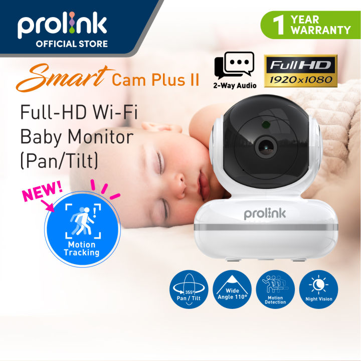 Prolink Pan/Tilt 360, 1080p Night Vision Home Security Two-Way Audio ...