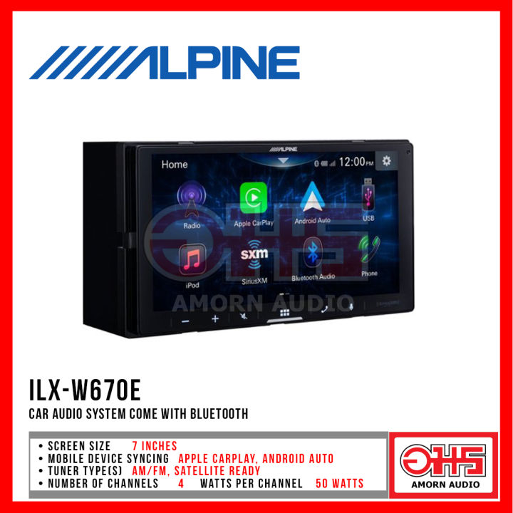 ALPINE iLX-W670E วิทยุ 2din 7" / แอนดรอยด์ออโต้ / แอปเปิ้ลคาร์เพลย์ ...