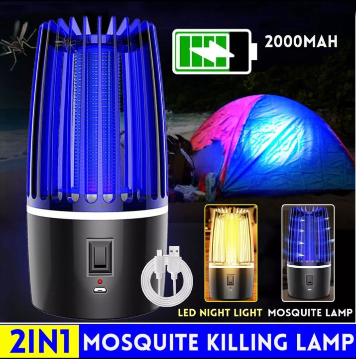 SG Ready Stock 2 in 1 USB Rechargeable LED Electric Shock Mosquito ...