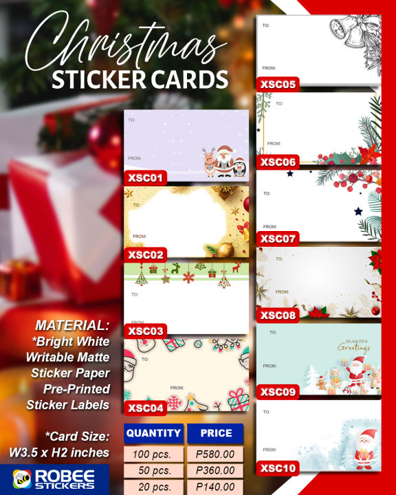 Robee Personalized Sticker Cards Gift Tags to Label Your Gift | Lazada PH