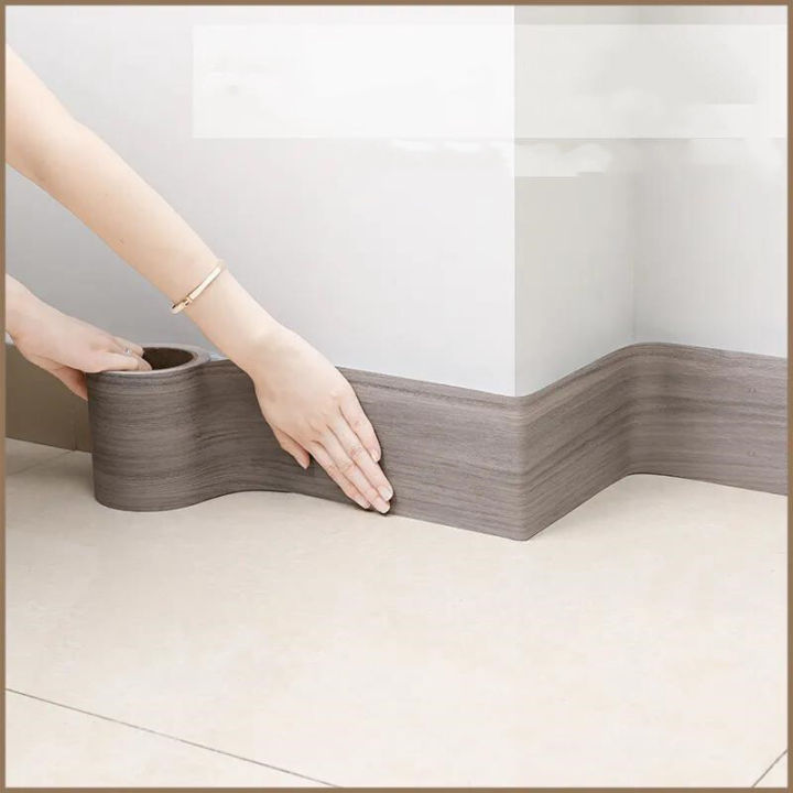 5mx10cm Self Adhesive Baseboard Waterproof Wall Skirting Modern Room