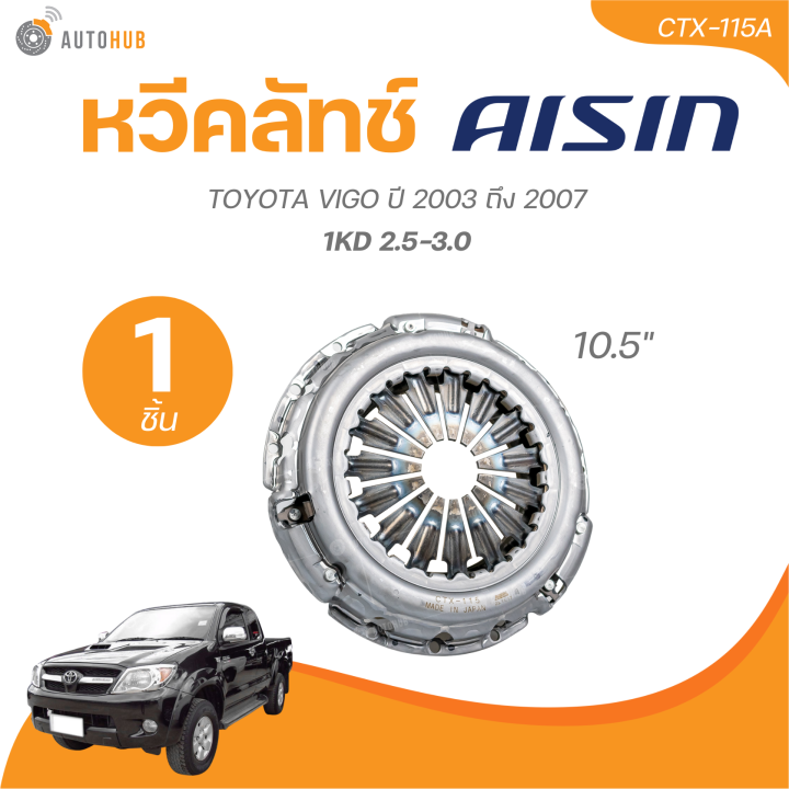 AISIN หวีคลัทช์ TOYOTA VIGO 3.0 1KD 10.2 ปี 2003 ถึง 2007 31210-0K040 (CTX-115A)(1 ชิ้น ...