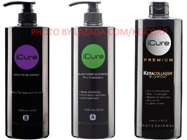 ICURE (KERACOLLAGEN,KERATIN,CLARIFYING SHAMPOO) 1000ML | Lazada PH
