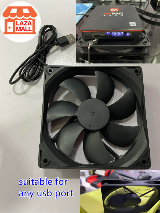 12cm x 12cm USB 5V SILENT COOLING FAN MOTOR External Cooler FOR ...