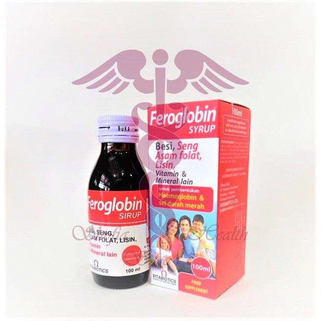 Asli Feroglobin Syrup 100 ml / Untuk Pembentukan Hemoglobin & Sel Darah ...